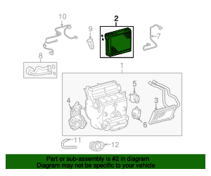 2019-2020 Toyota Evaporator Core 88501-0C110 | Toyota Parts Center