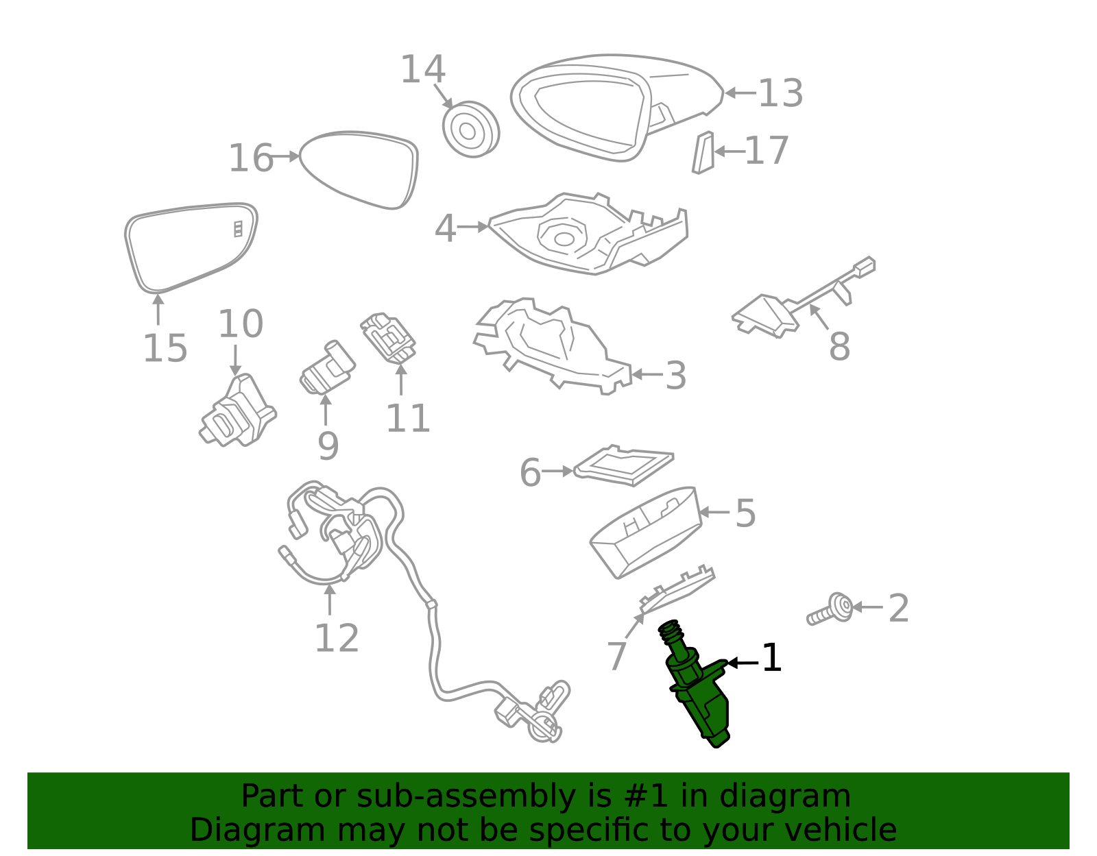 9J1-857-412 - Door Mirror Base 2020-2024 Porsche Taycan | AutoNation Parts
