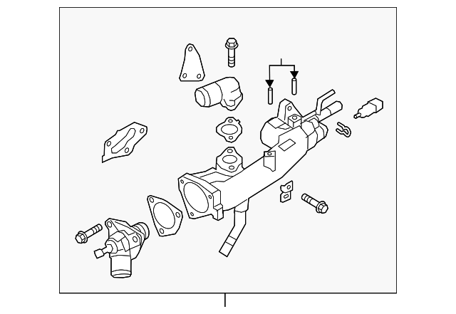 Genuine Engine Coolant Thermostat Kit for 2020-2023 Hyundai Palisade ...