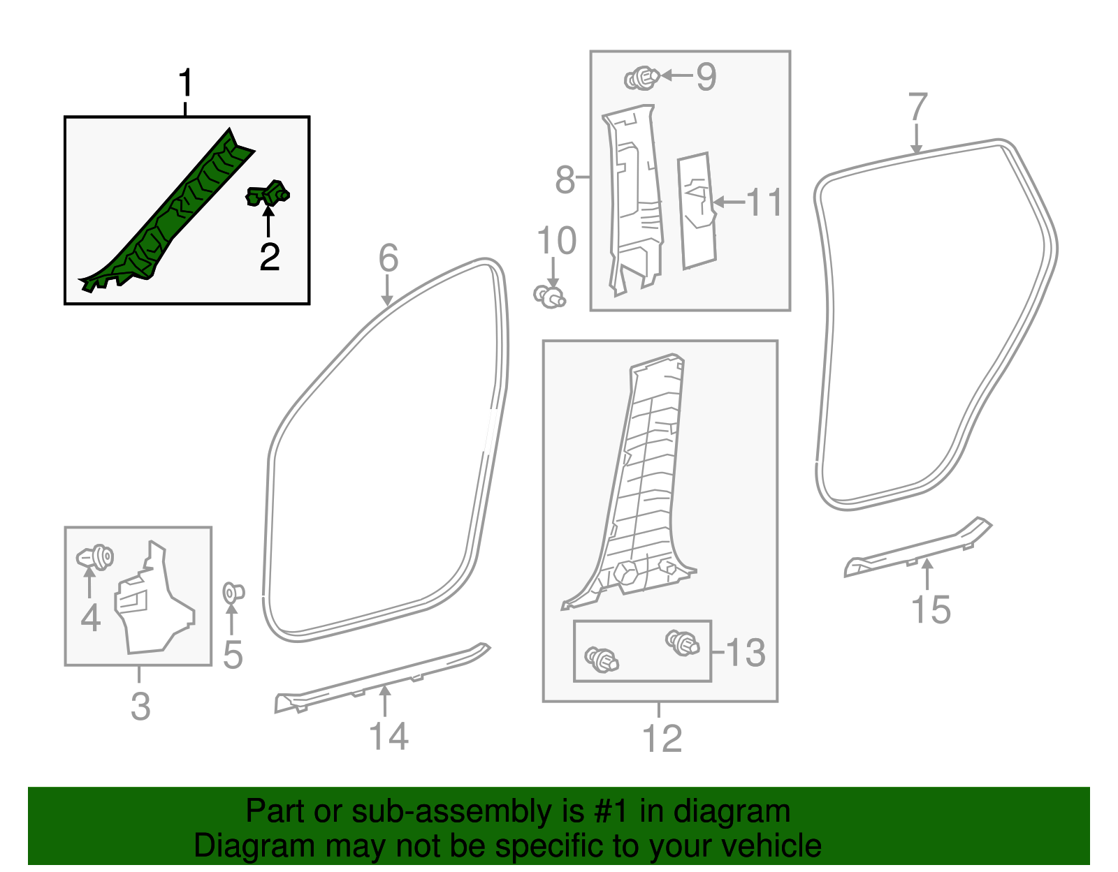 2017-2018 Toyota RAV4 2017-2018 Toyota RAV4 - Windshield Pillar Trim ...