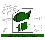 68361477AC - Outside Rear-View Mirror Left - 2019 2020 Ram 2500 | Mopar ...