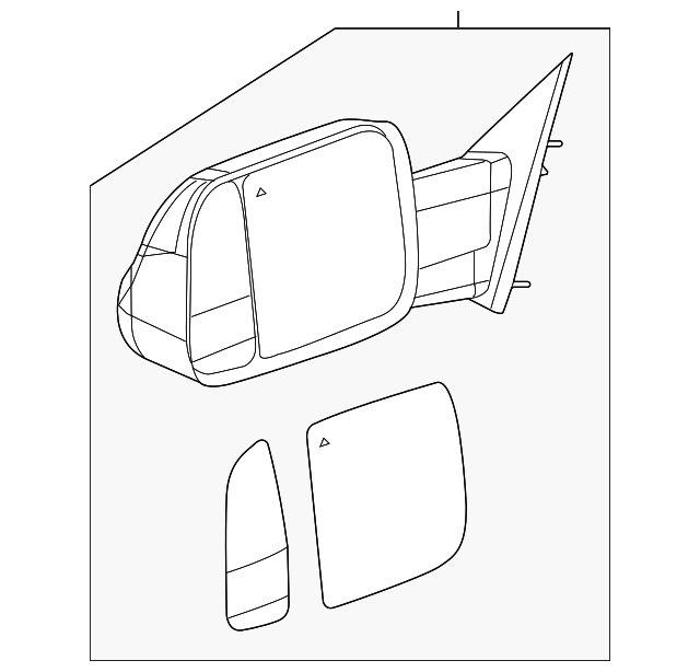 68361477AC - Outside Rear-View Mirror Left - 2019 2020 Ram 2500 | Mopar ...