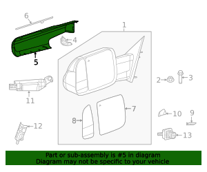 2019-2021 Ram 2500 Mirror Cover - Passenger Side (RH) 68460988AA ...