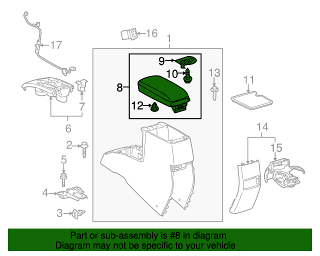 58905-12821-B1 - Lid Assembly 2011-2015 Scion xB | Longo Toyota Parts