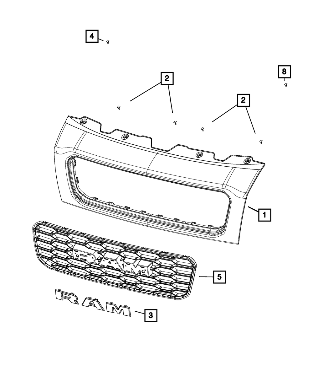 2022 Ram Grille Surround 68506134AA | Miracle Mopar