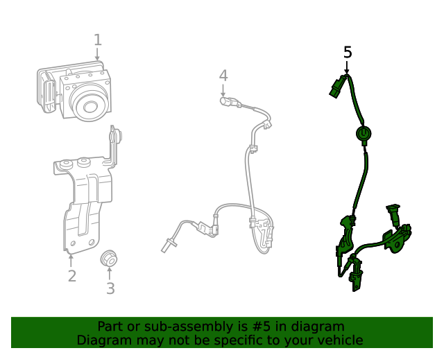 Genuine ABS Wheel Speed Sensor for 2017-2021 Hyundai | Part# 58980 ...