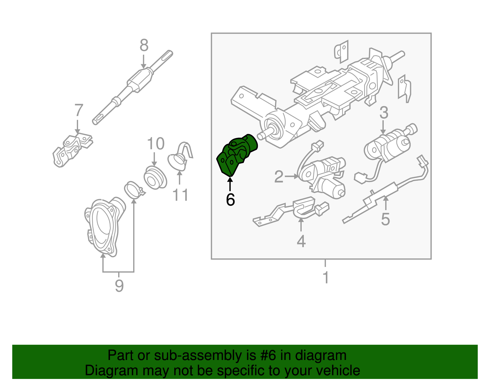 2003-2010 Infiniti Column Assembly Joint 48070-AG00A | OEM Parts Online