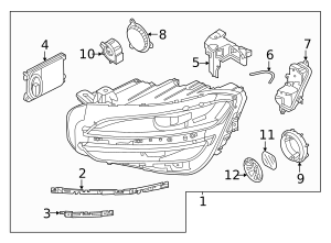 2022-2024 Genesis G70 Headlamp Assembly 92102-G9520 | OEM Parts Online