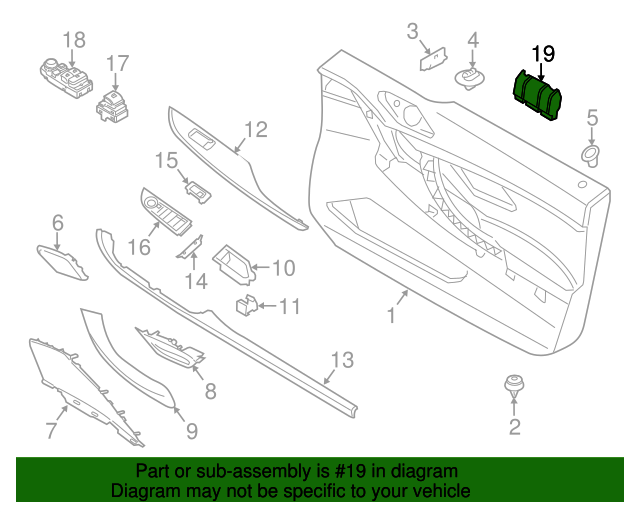 51417298587 - 2013-2019 BMW Crash Pad (51-41-7-298-587) | BMW of South ...