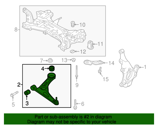 2017-2023 Hyundai Lower Control Arm 54500-G2100 | OEM Parts Online