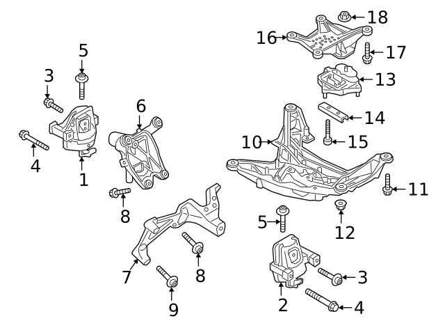 Engine Mount 4M0-199-372-GM | AutoNationParts.com