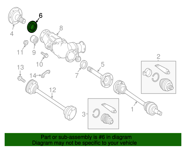 014-997-14-46-64 - Transfer Case Output Shaft Seal 2015-2022 Mercedes ...