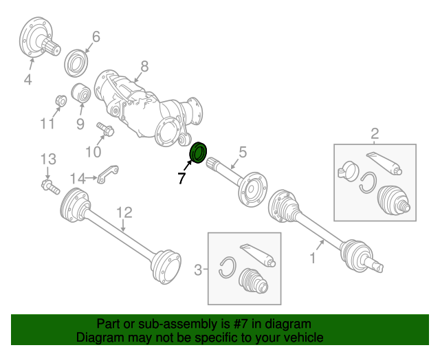 210-997-06-46 - Transfer Case Output Shaft Seal 1998-2022 Mercedes-Benz ...