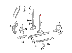 463-637-09-20 - Hinge Pillar 2002 Mercedes-Benz G 500 | Mercedes-Benz ...