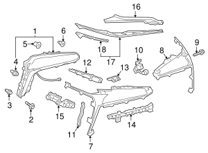 Lexus OEM Marker Lamp Rim Part# 81566-11160 | OEM Vehicle Parts
