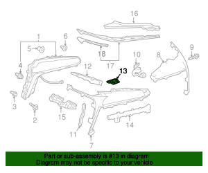 Lexus OEM Marker Lamp Rim Part# 81566-11160 | OEM Vehicle Parts