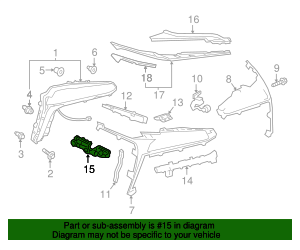 52566-11010 - Tail Light Bracket 2018-2023 Lexus | AutoNationParts.com