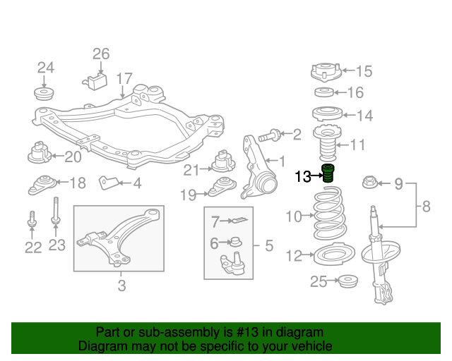 48331-33032 - Strut Bumper - 2004-2012 Lexus | My L Parts