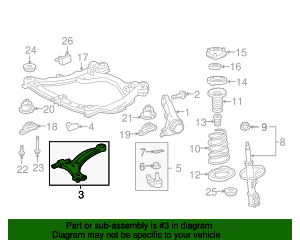 48069-06150 - Control Arm 2007-2011 Lexus ES350 | Longo Lexus Parts