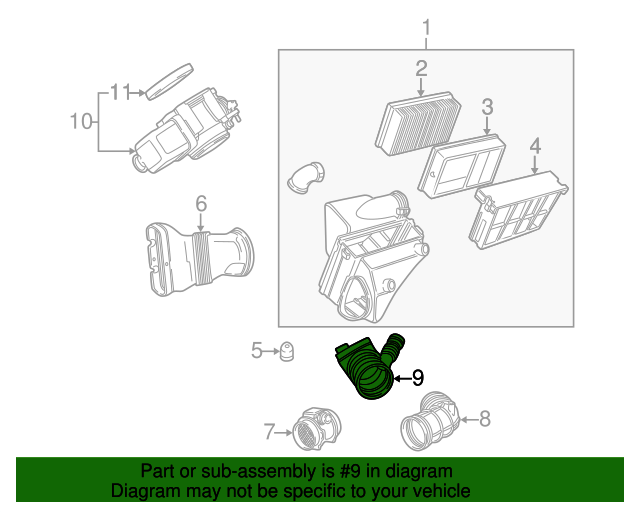 13541435627 - 1999-2006 BMW Intake Hose (13-54-1-435-627) | BMW of ...