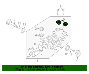 2015-2018 Audi Differential Housing Insulator 3C0-599-437-D ...