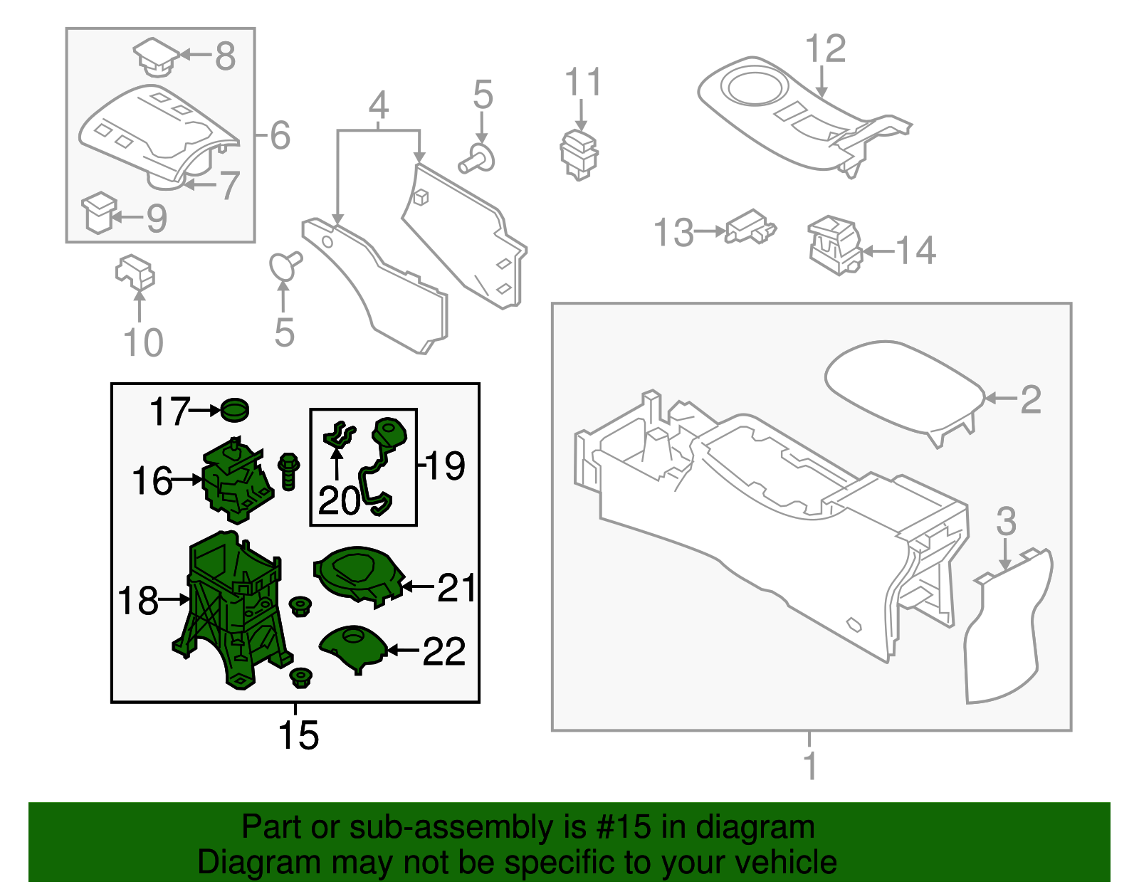 34901-5SA1B - 2013-2024 Nissan LEAF - Gear Shift Assembly | Anicra ...