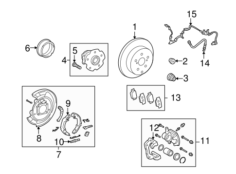 Rear Brakes for 2009 Toyota Matrix | Toyota Parts Center