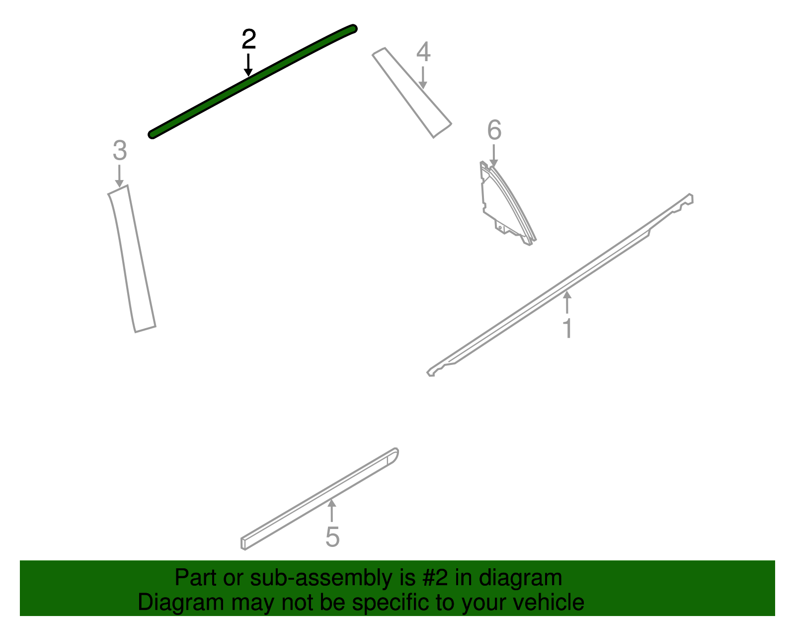 2017-2020 Nissan Rogue Frame Molding 82282-4CA0A | OEM Parts Online