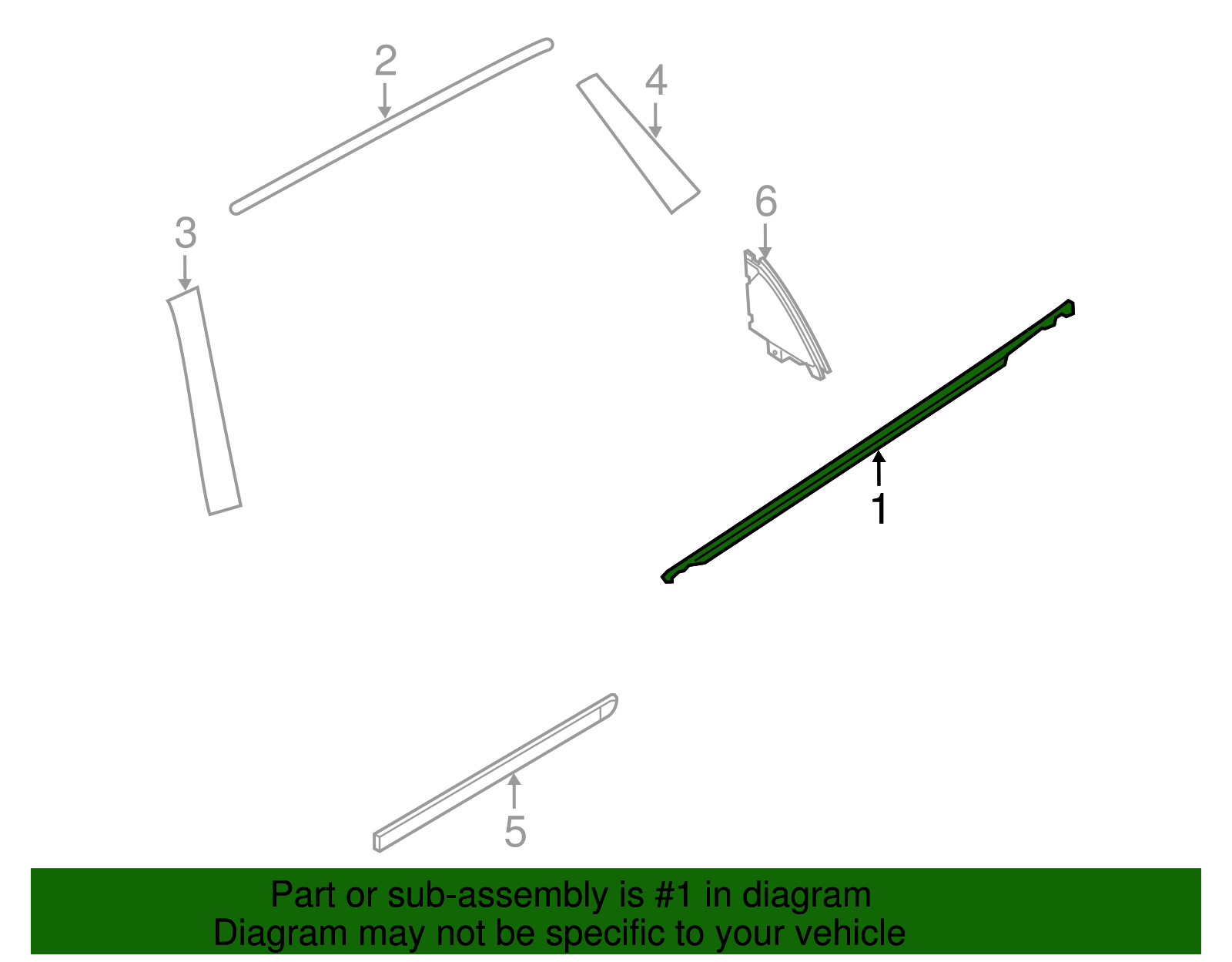82821-4CL0A - Belt Molding - 2014-2020 Nissan Rogue | Nissan OEM Parts ...