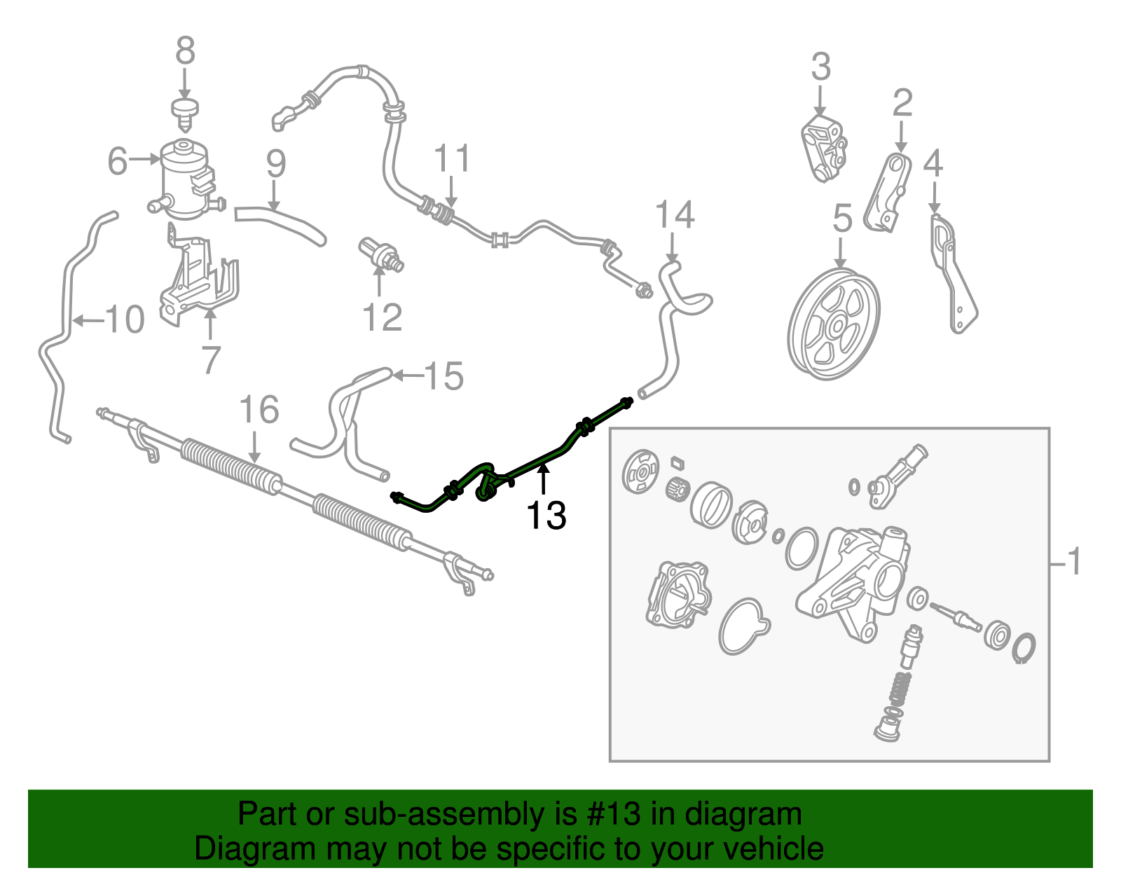 53779-SZA-A04 - 2012-2015 Honda Pilot - Pipe B Return | Genuine Honda Parts