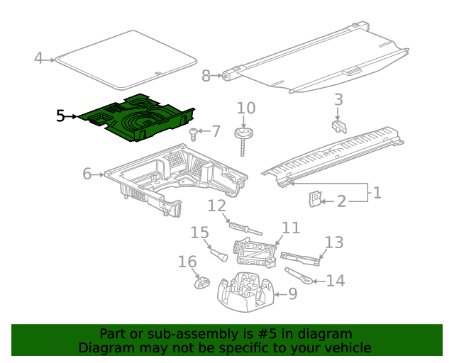 84924609 - Underseat Cargo Tray Liner 2022-2024 GM | GMPartsNow