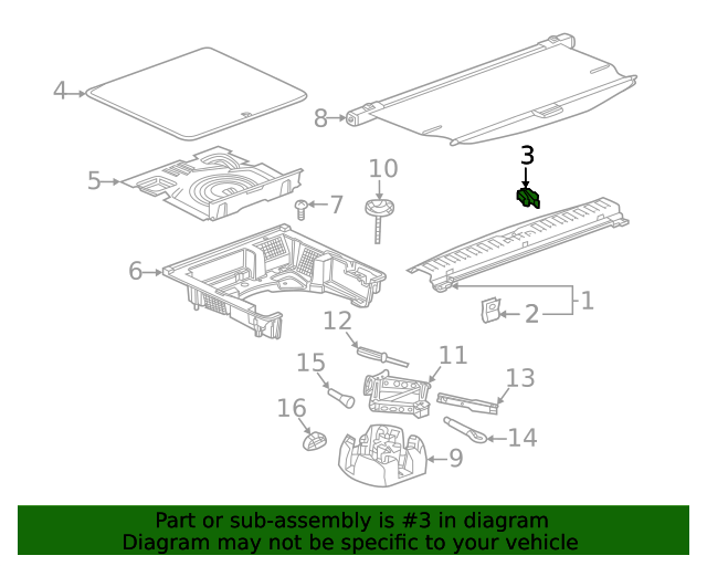 2018-2023 GM Black Liftgate Lock Striker Cover 84445052 GM ...