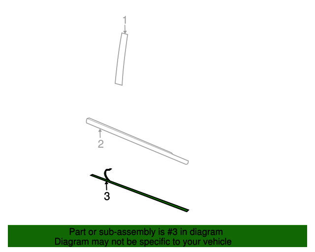 2006-2010 Mopar Body Side Molding - Passenger Side (RH) 5189394AB ...