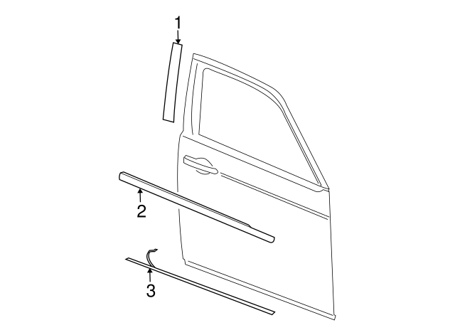 2006-2010 Mopar Body Side Molding - Passenger Side (RH) 5189394AB ...