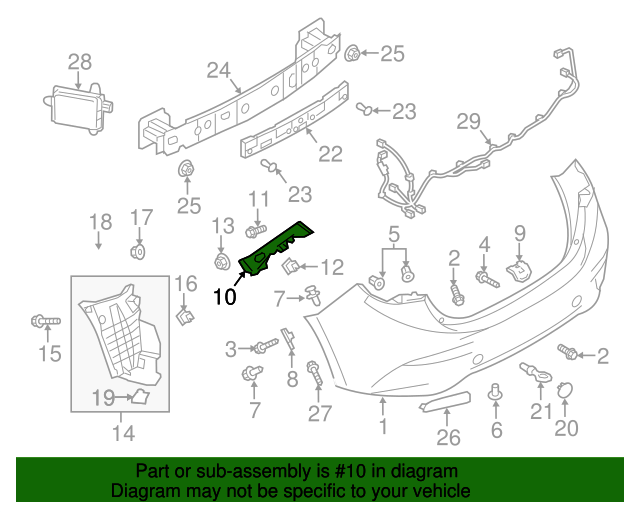 2014-2018 Mazda 3 OEM NEW 2014-2018 Mazda 3 Side Retainer Rear Right ...