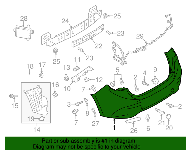 2014-2018 Mazda 3 Bumper Cover BJS7-50-221A-9U | RealMazdaParts.com