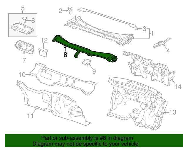 2013-2020 Chevrolet Plenum Upper Panel 23243531 | GMPartsDirect.com