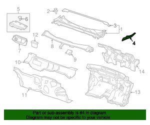 2014-2020 Chevrolet Impala Driver Side Air Inlet Grille Panel Extension ...