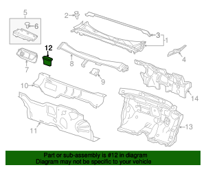 2010-2020 GM Cowl Panel Drain Hose 13414817 GM | GMPartsDirect.com