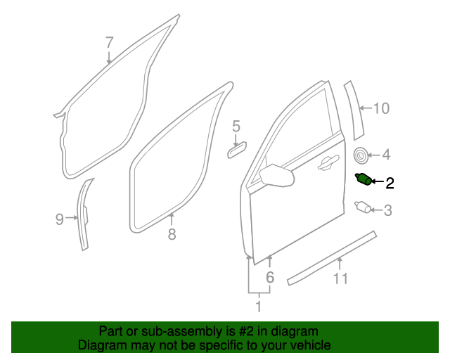 2009-2019 Ford Door Shell Bumper -W707664-S300 | OEM Parts Online
