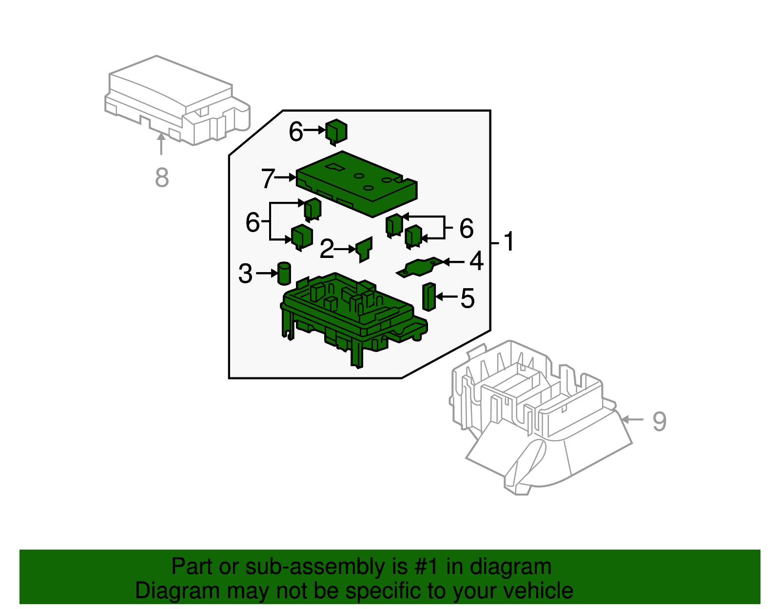 2005-2006 Buick Rainier Accessory Wiring Junction Block 15141559 ...