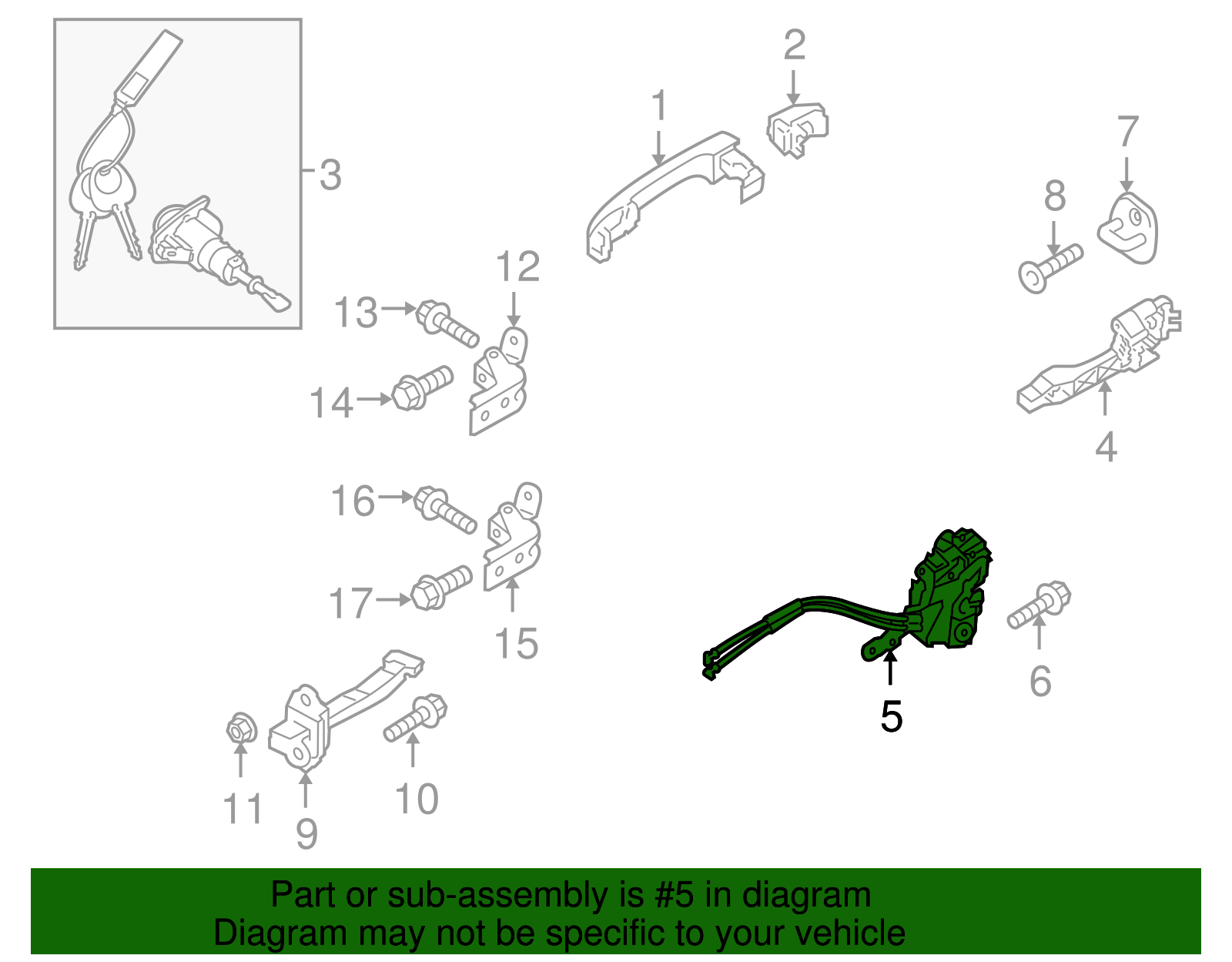 81310-1M240 - Latch Assembly 2010-2013 Kia | Kia Cheap Parts