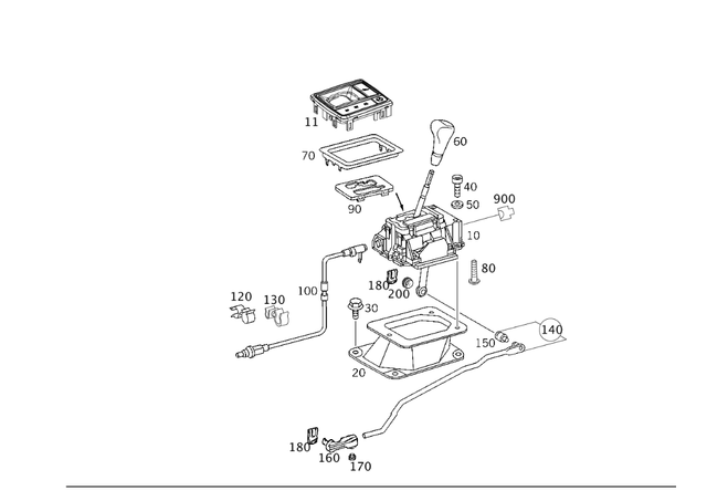2002-2011 Mercedes-Benz Shift Mechanism 463-260-00-09 | Mercedes-Benz Parts