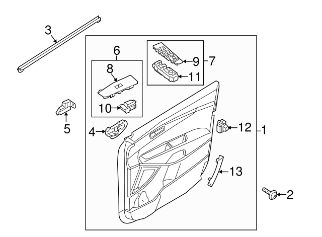 2016-2020 Kia Sorento Belt Weather-Strip 82241 C5000 | QuirkParts