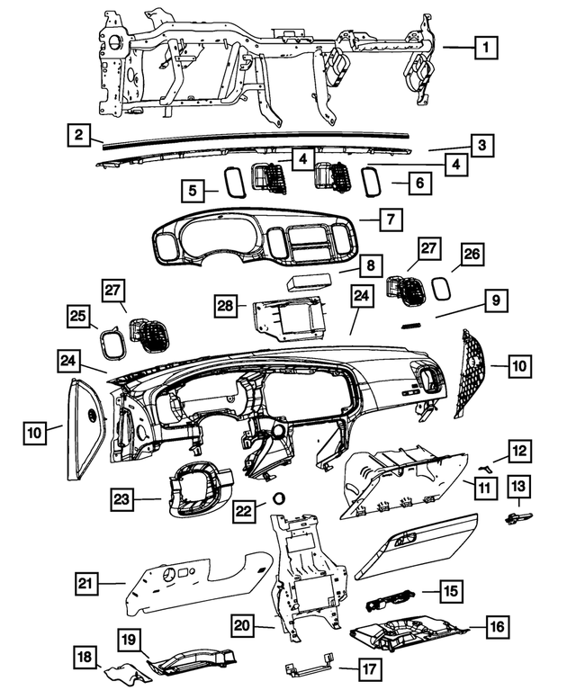 2015-2023 Dodge Charger Instrument Panel Panel 6DE36DX9AF | My Mopar Parts