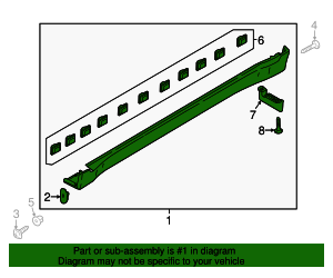 2017-2022 Kia Sportage Rocker Molding 87752-D9000 | OEM Parts Online