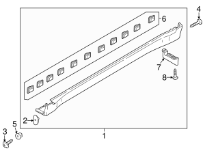 87751-D9000 - Rocker Molding 2017-2022 Kia Sportage | Kia.Parts Store