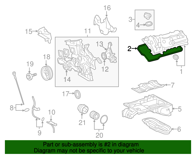2006-2018 Lexus Valve Cover Gasket 11213-31040 | OEM Parts Online