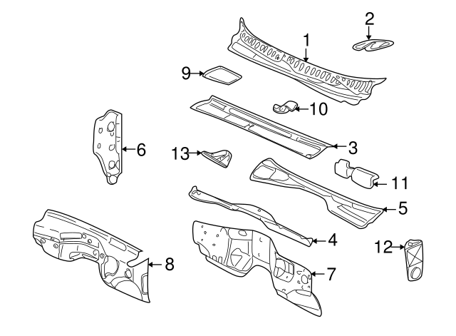 1999-2007 GM End Cap - Driver's Side (LH) 15287177 | TascaParts.com
