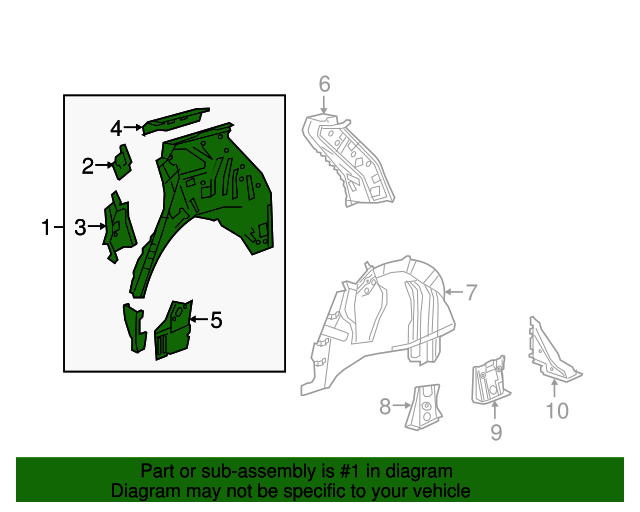 2017-2023 Cadillac XT5 F Panel 84734974 GM | GMPartsDirect.com